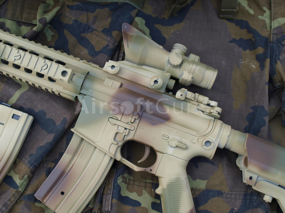 Camo Custom KAC SR-15, 150 m/s, AirsoftGuns, E&C | AirsoftGuns